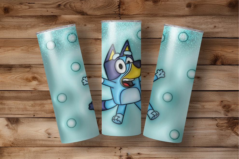 Bluey Puff Tumbler – Handkrafted Happiness